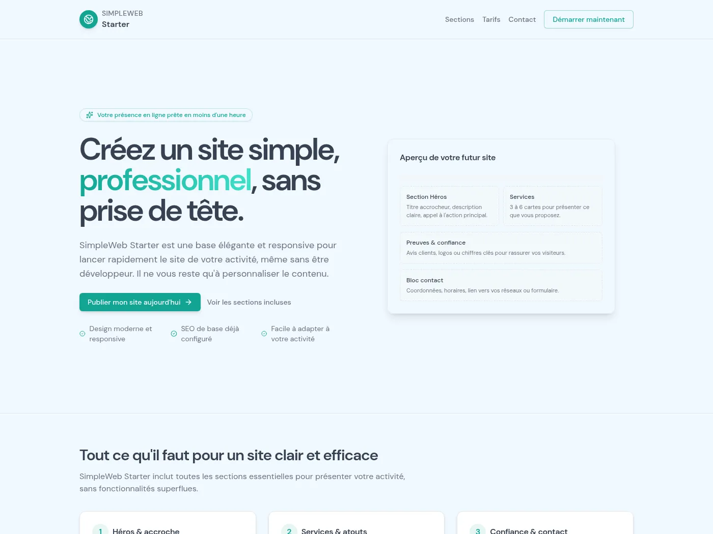 SimpleWeb Starter