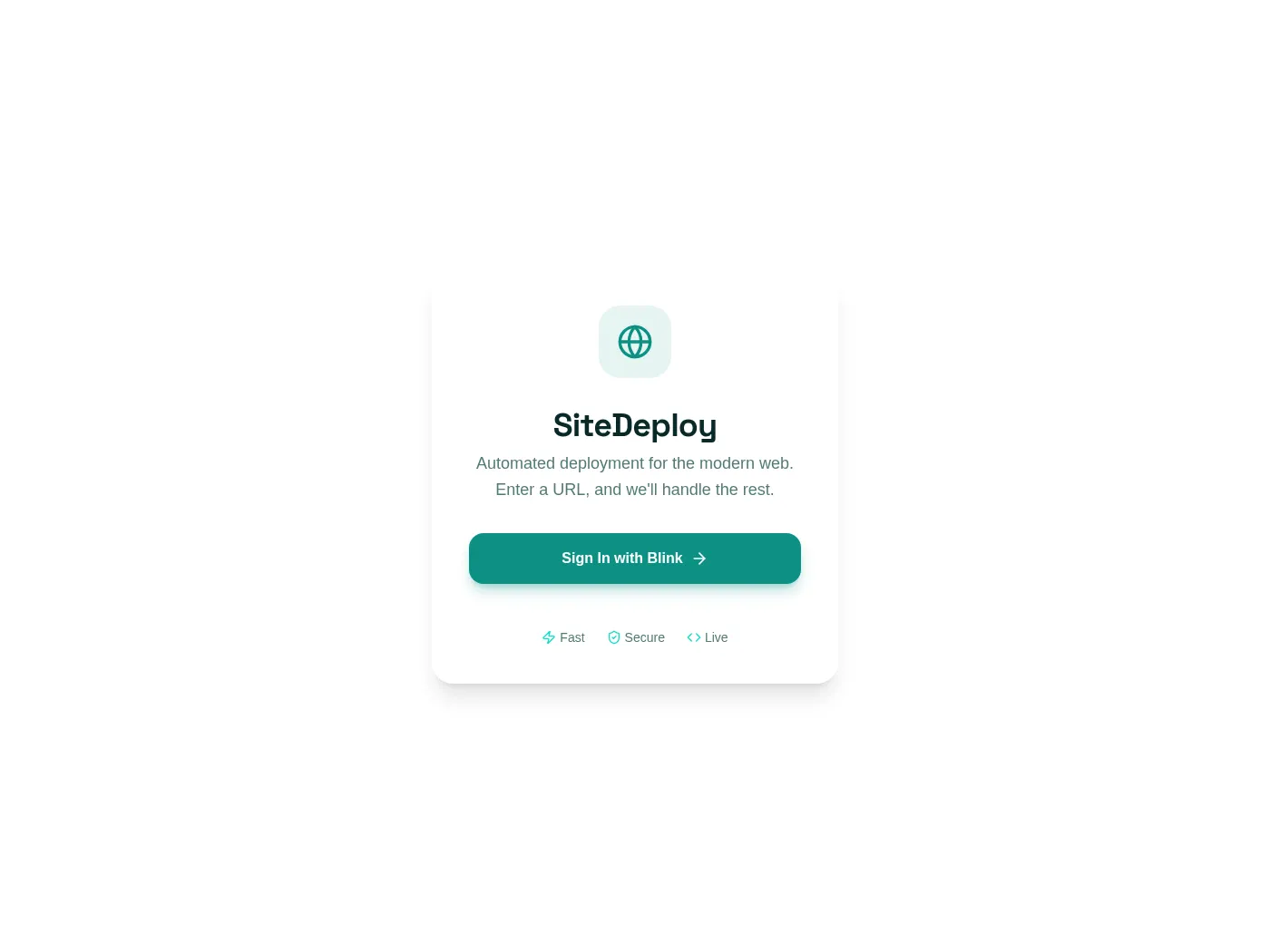 SiteDeploy Dashboard