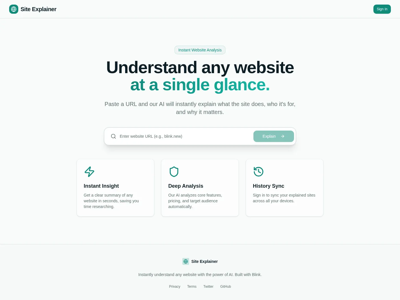 Site Explainer