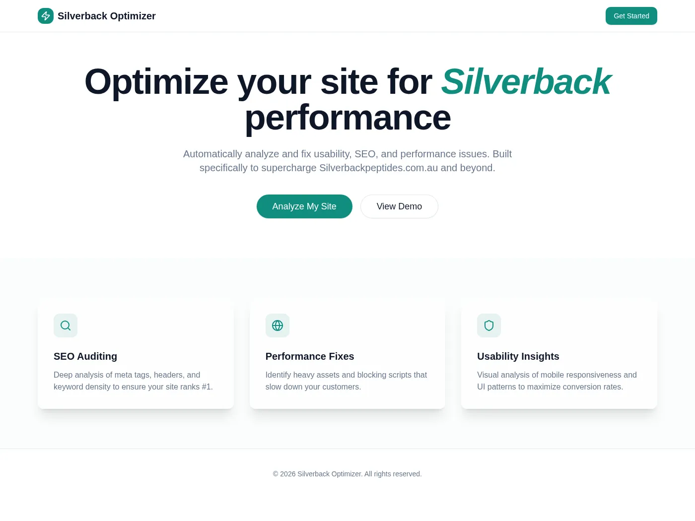 SilverbackPEP Site Optimizer