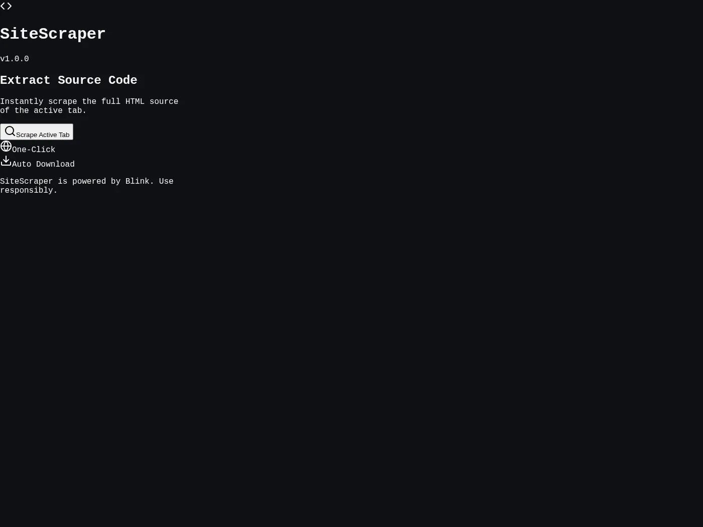 SiteScraper Extension