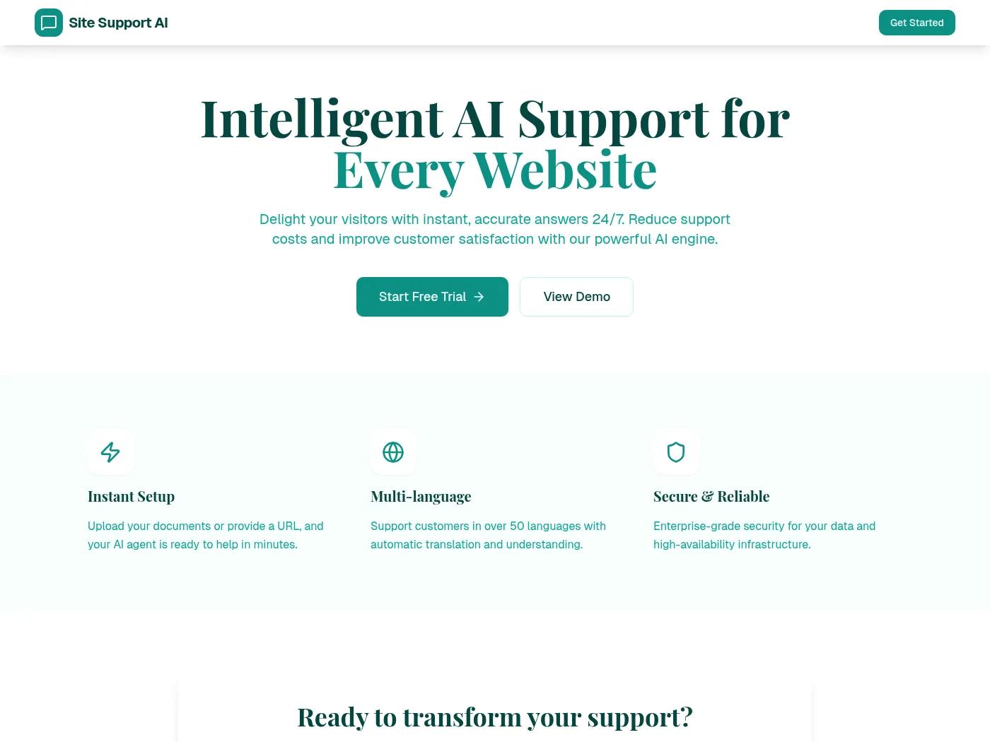 Site Support AI