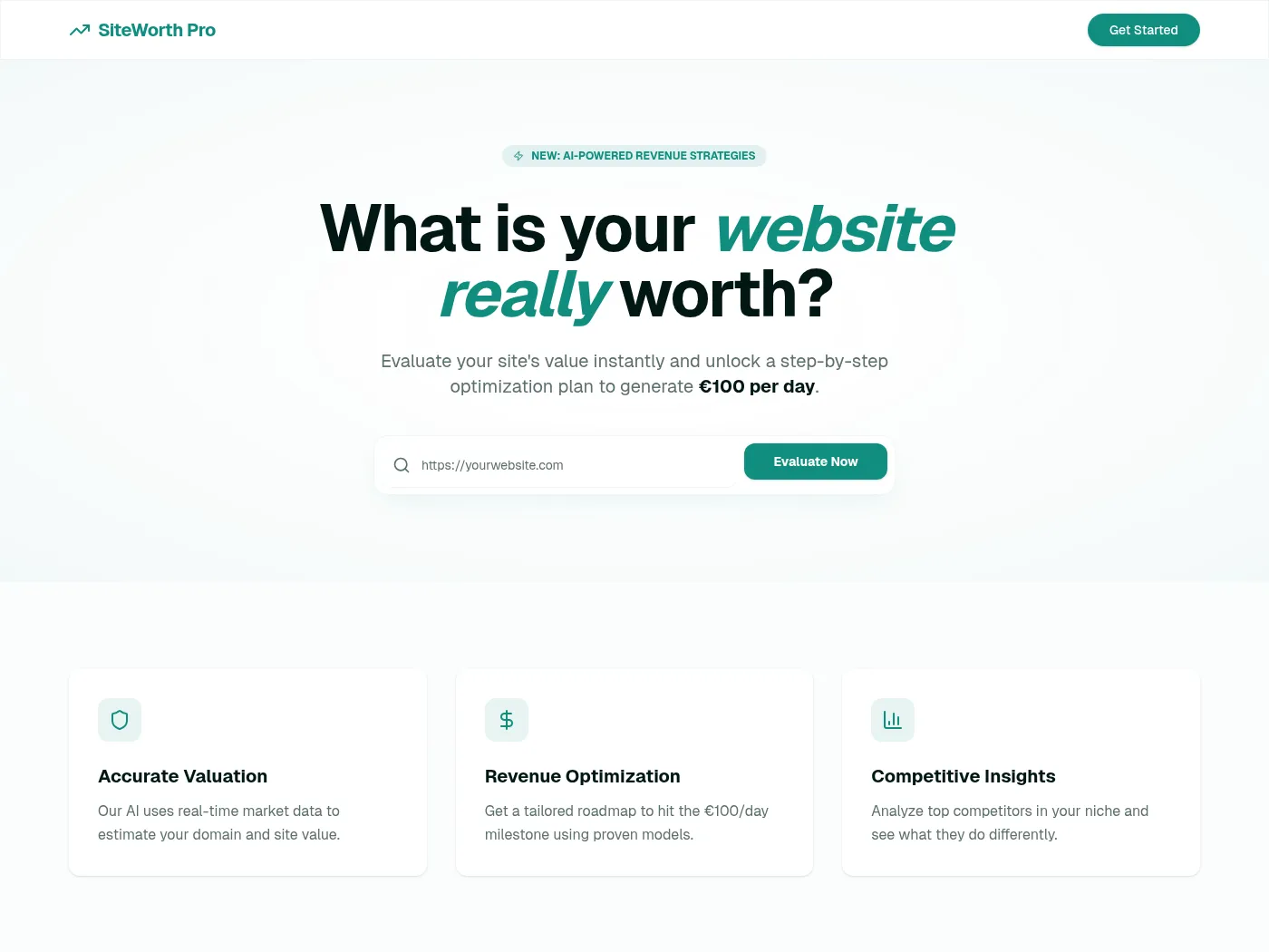 SiteWorth Pro