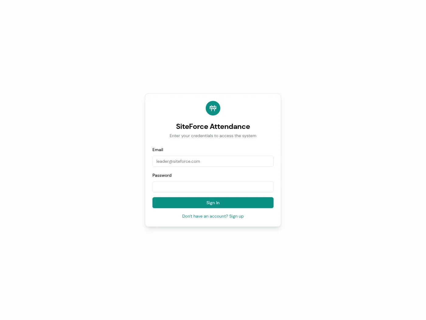 SiteForce Attendance