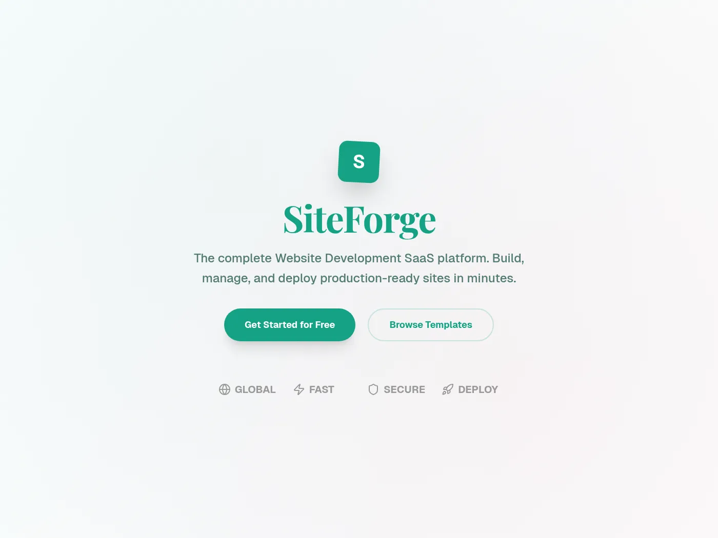 SiteForge SaaS Platform