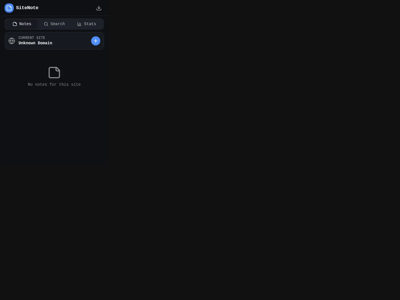 SiteNote Chrome Extension