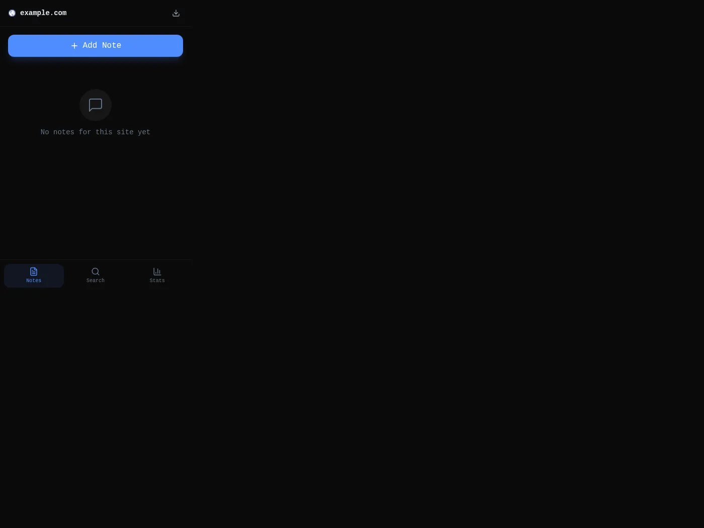 SiteNote Chrome Extension