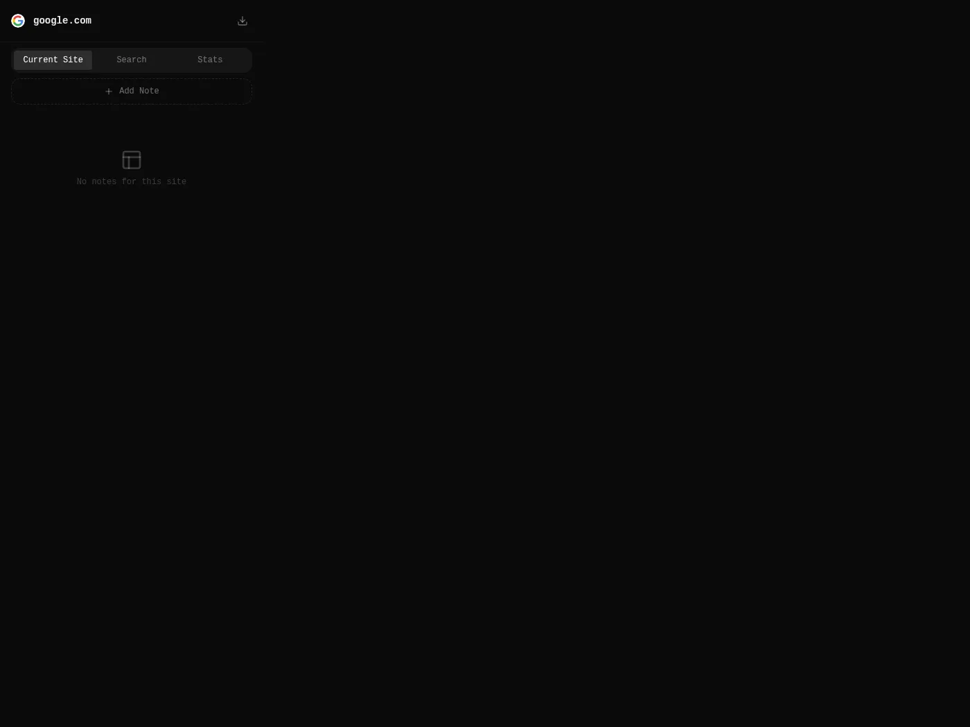 SiteNotes Extension