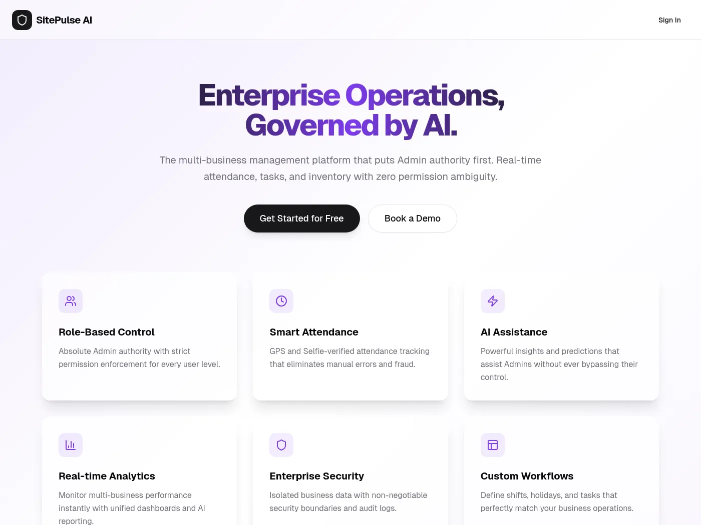 SitePulse AI Admin Core