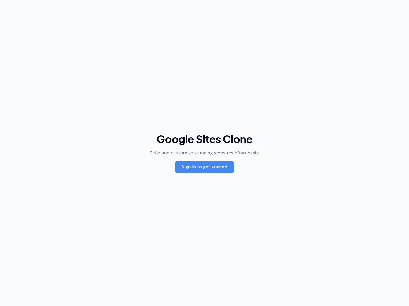 Google Sites Clone