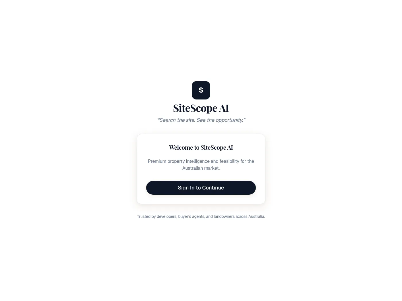 SiteScope AI Property Intelligence
