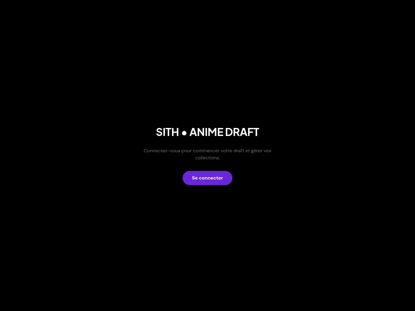 SITH Anime Draft App