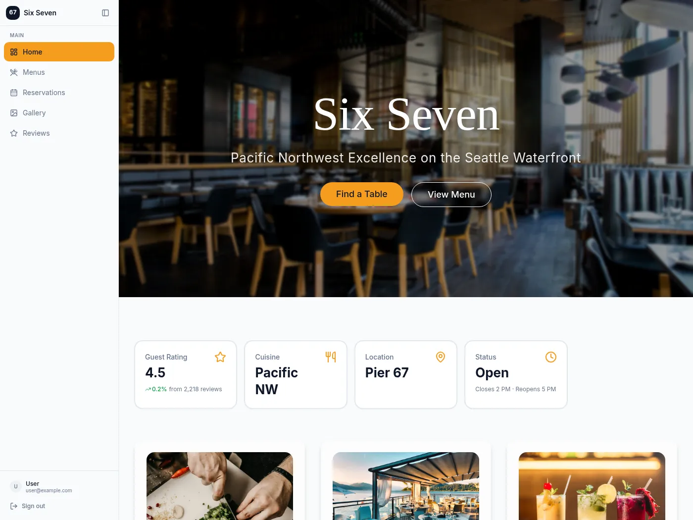 Six Seven Restaurant Portal
