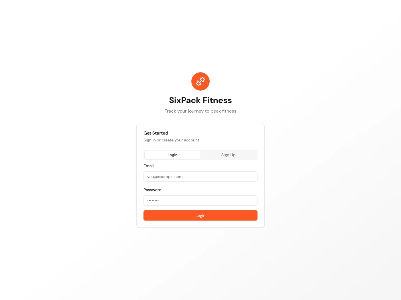 SixPack Fitness Tracker