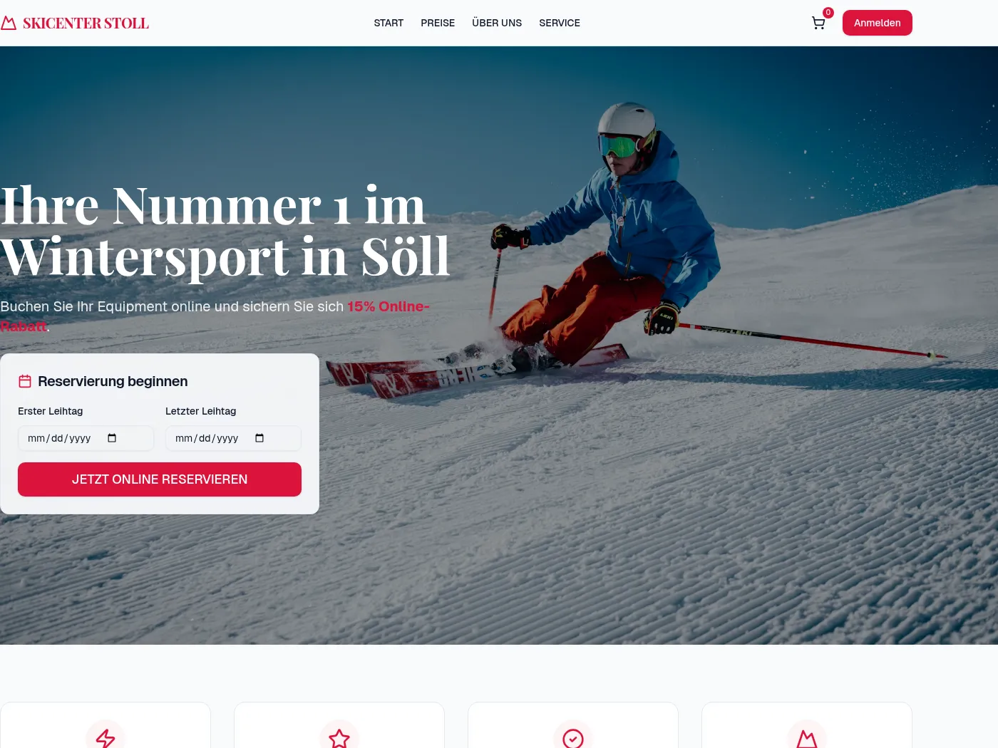 Ski Rental Booking Site