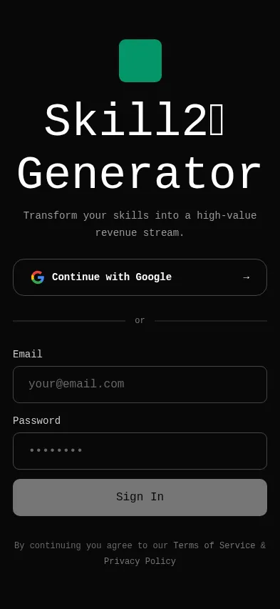 Skill2₹ Generator