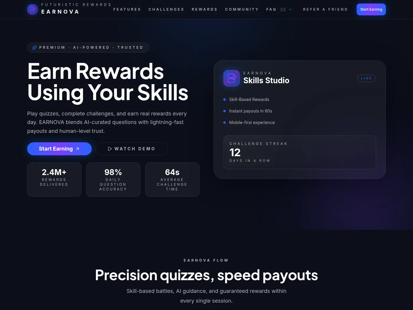 SkillCash AI Landing