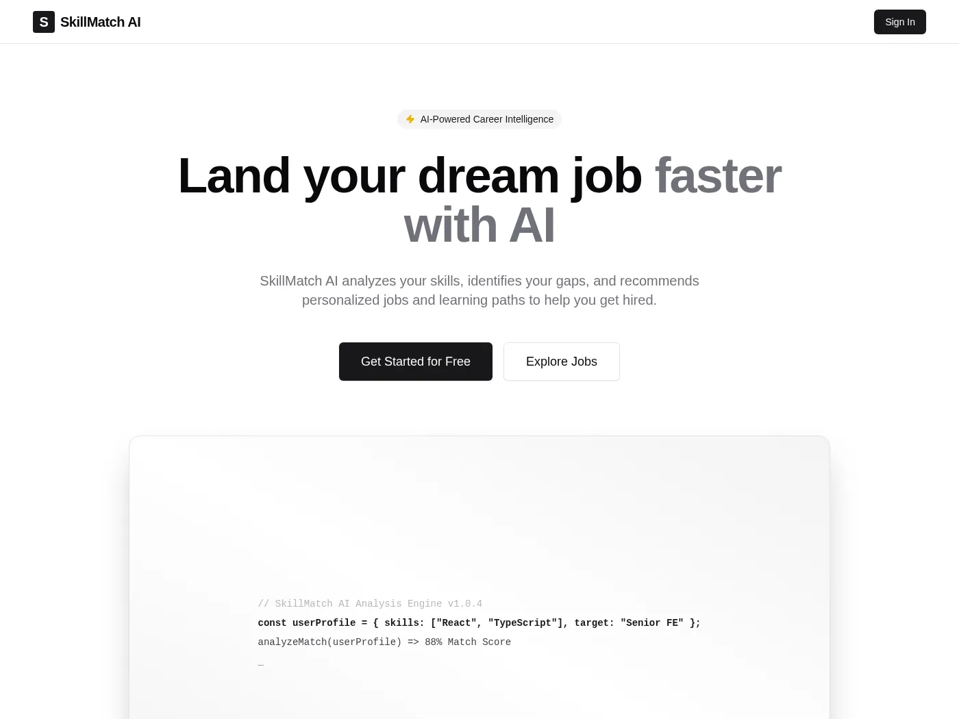 SkillMatch AI Platform