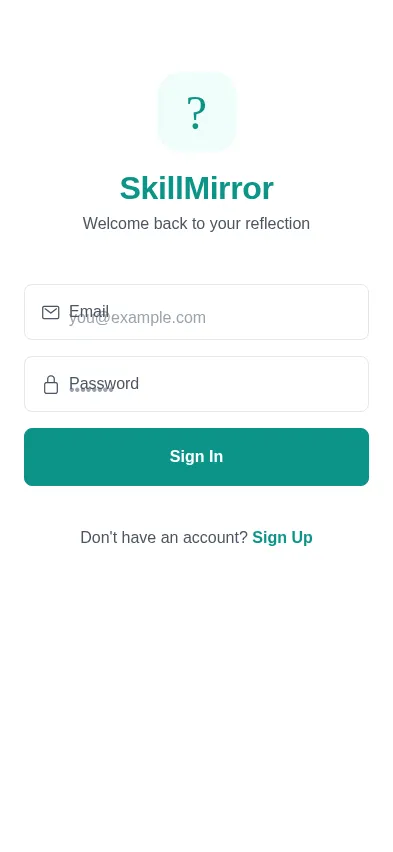 SkillMirror MVP App