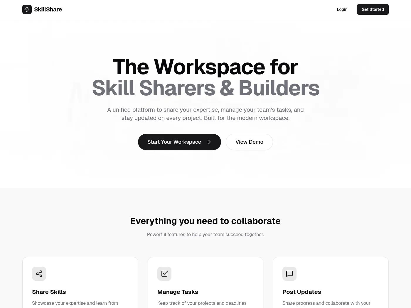 SkillShare Workspace