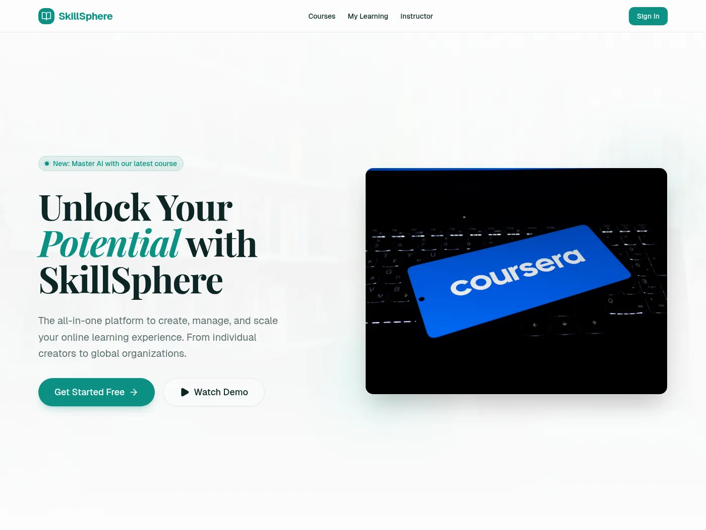 SkillSphere LMS Platform