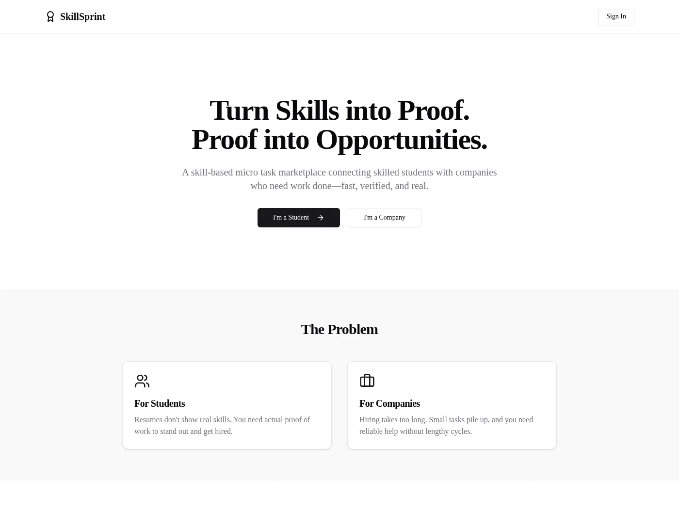 SkillSprint Platform