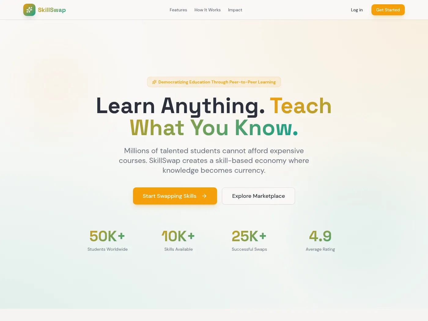 SkillSwap Exchange Platform