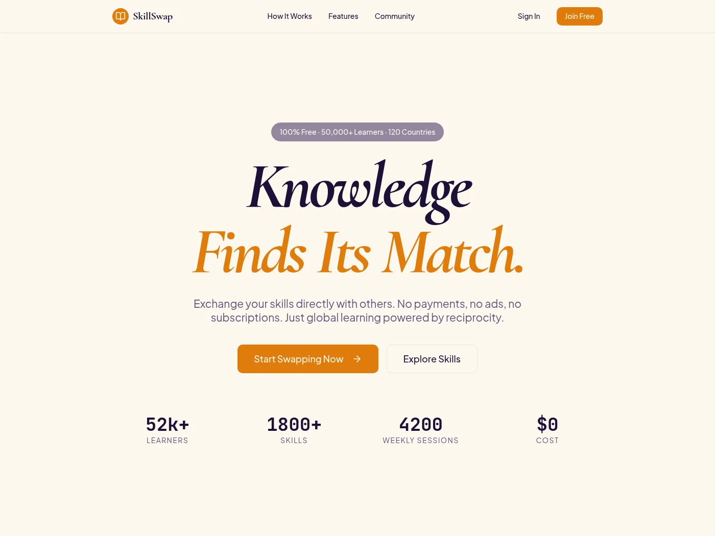 SkillSwap Knowledge Exchange