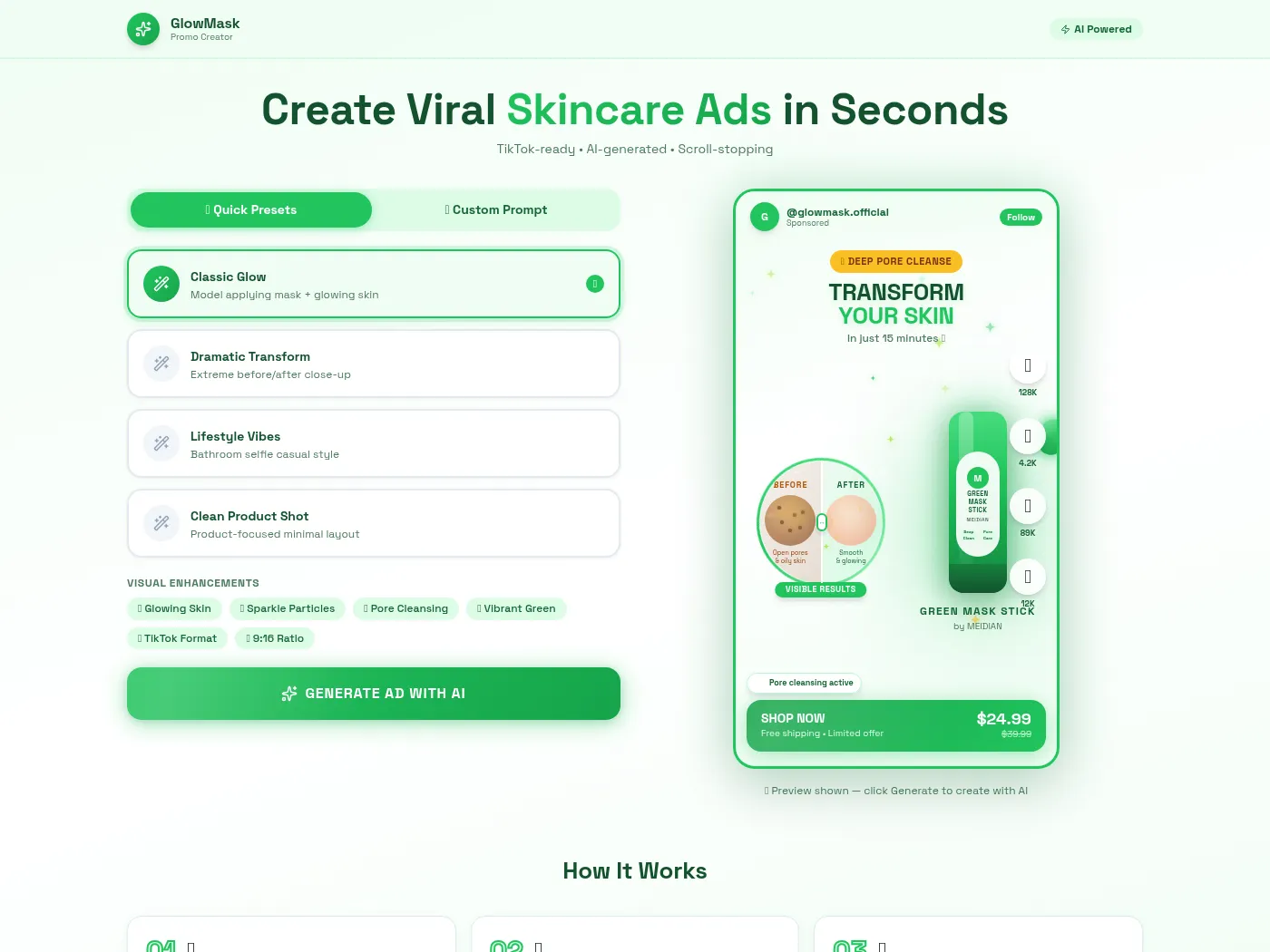 GlowMask Promo Creator