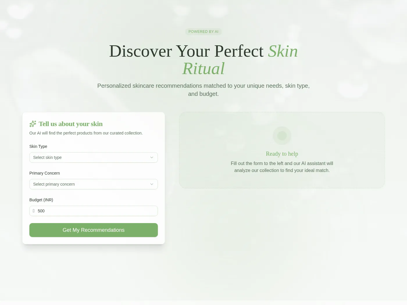 Skincare AI Recommender