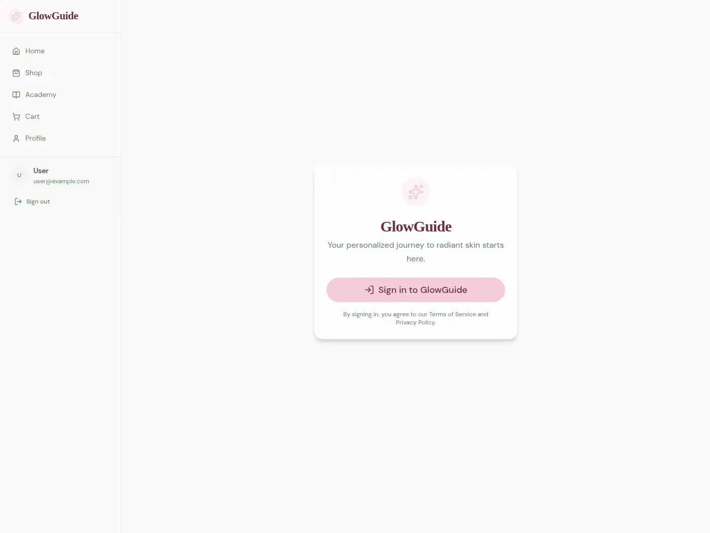GlowGuide Mobile App