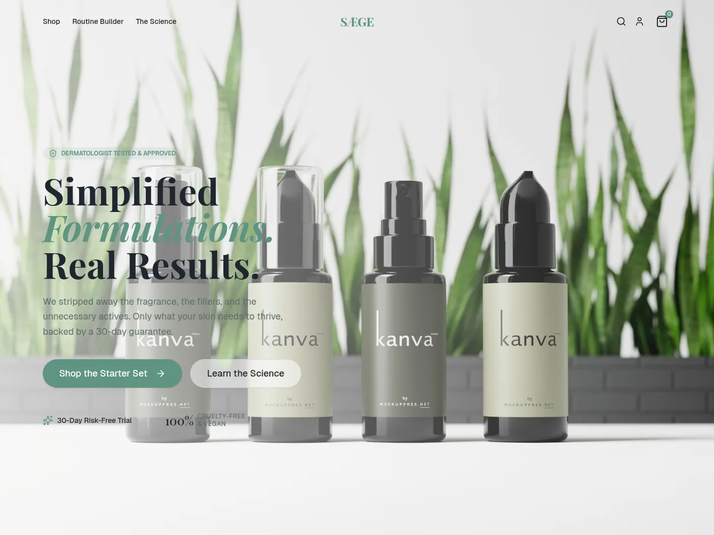 Skincare Relaunch Landing