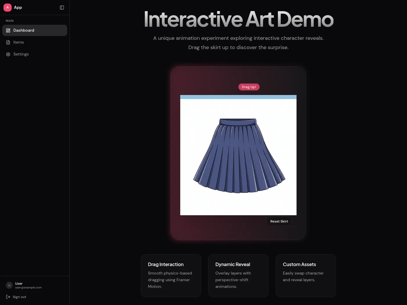 Skirt Reveal Art Demo