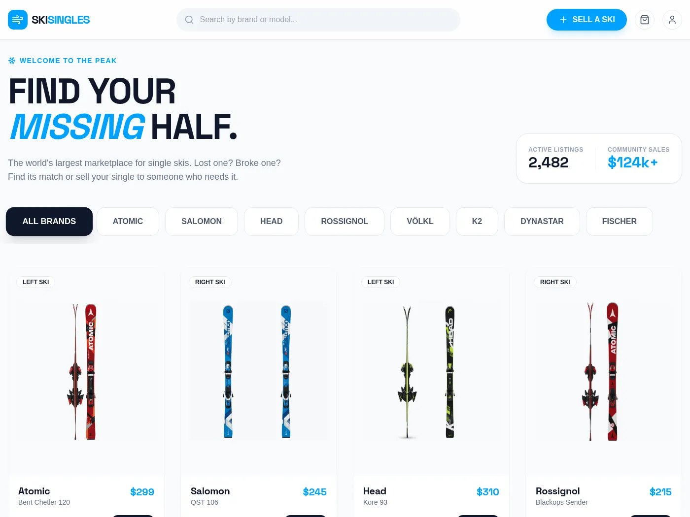 SkiSingles Marketplace