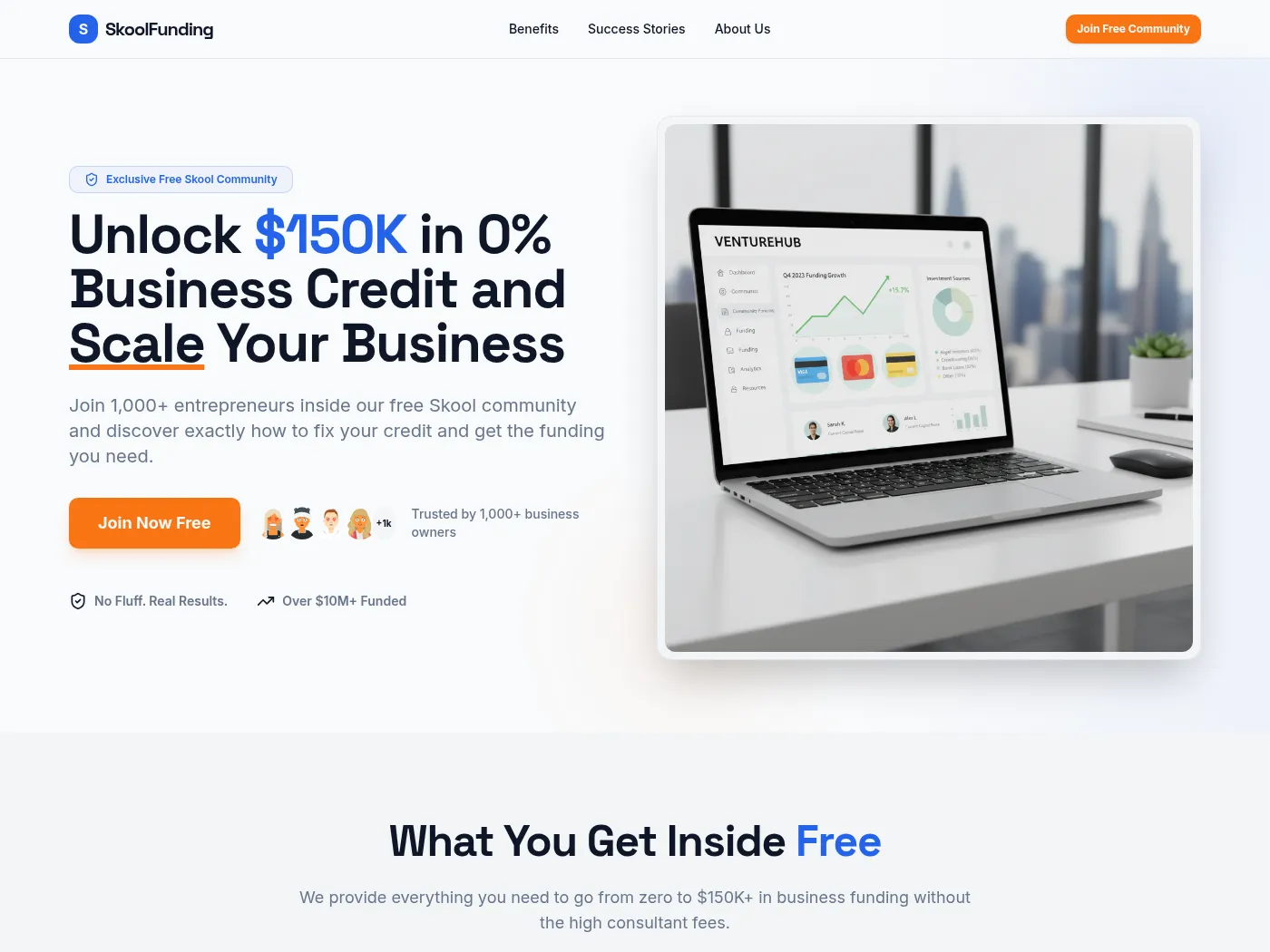 Skool Funding Landing Page