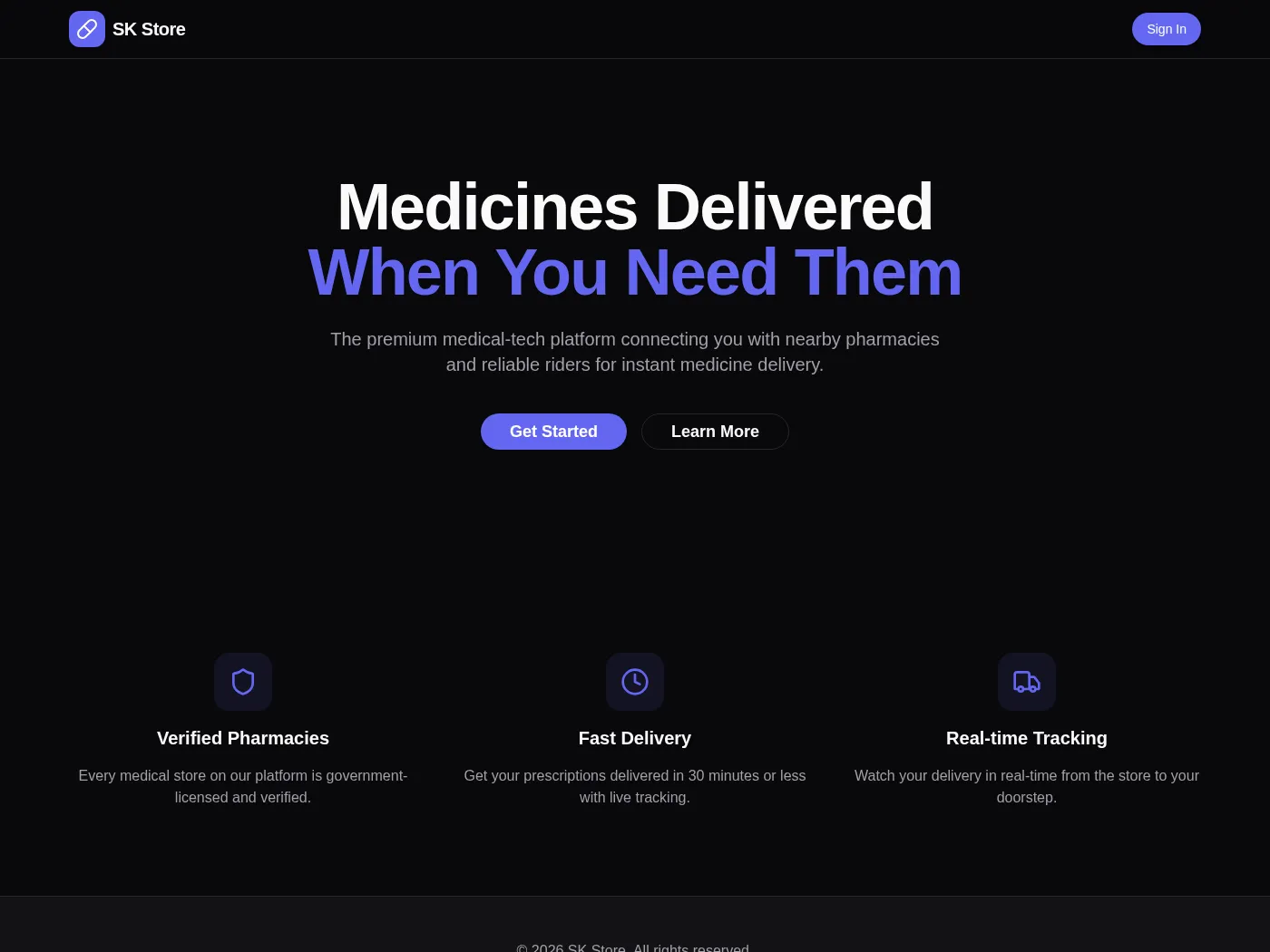 SK Store – Med Delivery Hub