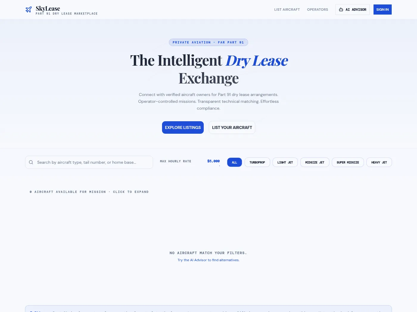 SkyLease AI Exchange