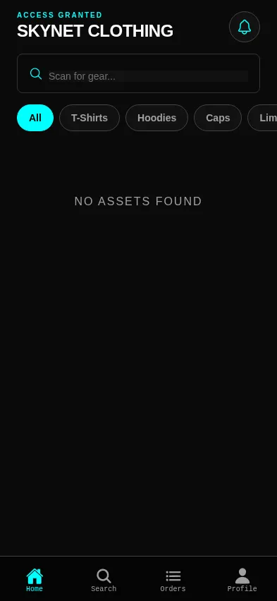 Skynet Clothing App