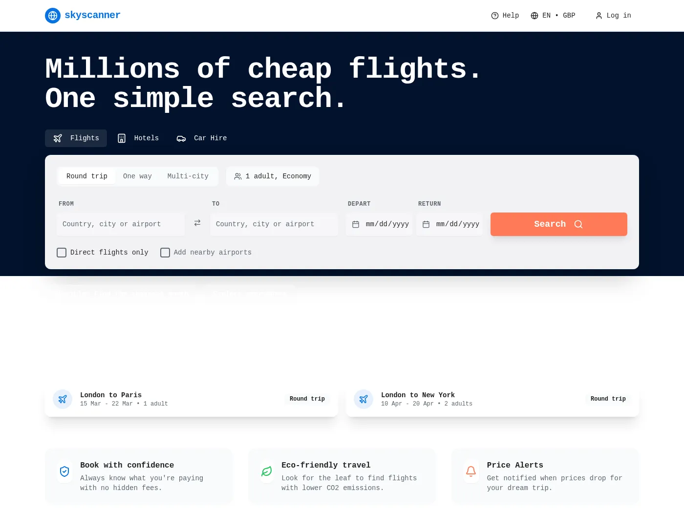 Skyscanner Clone
