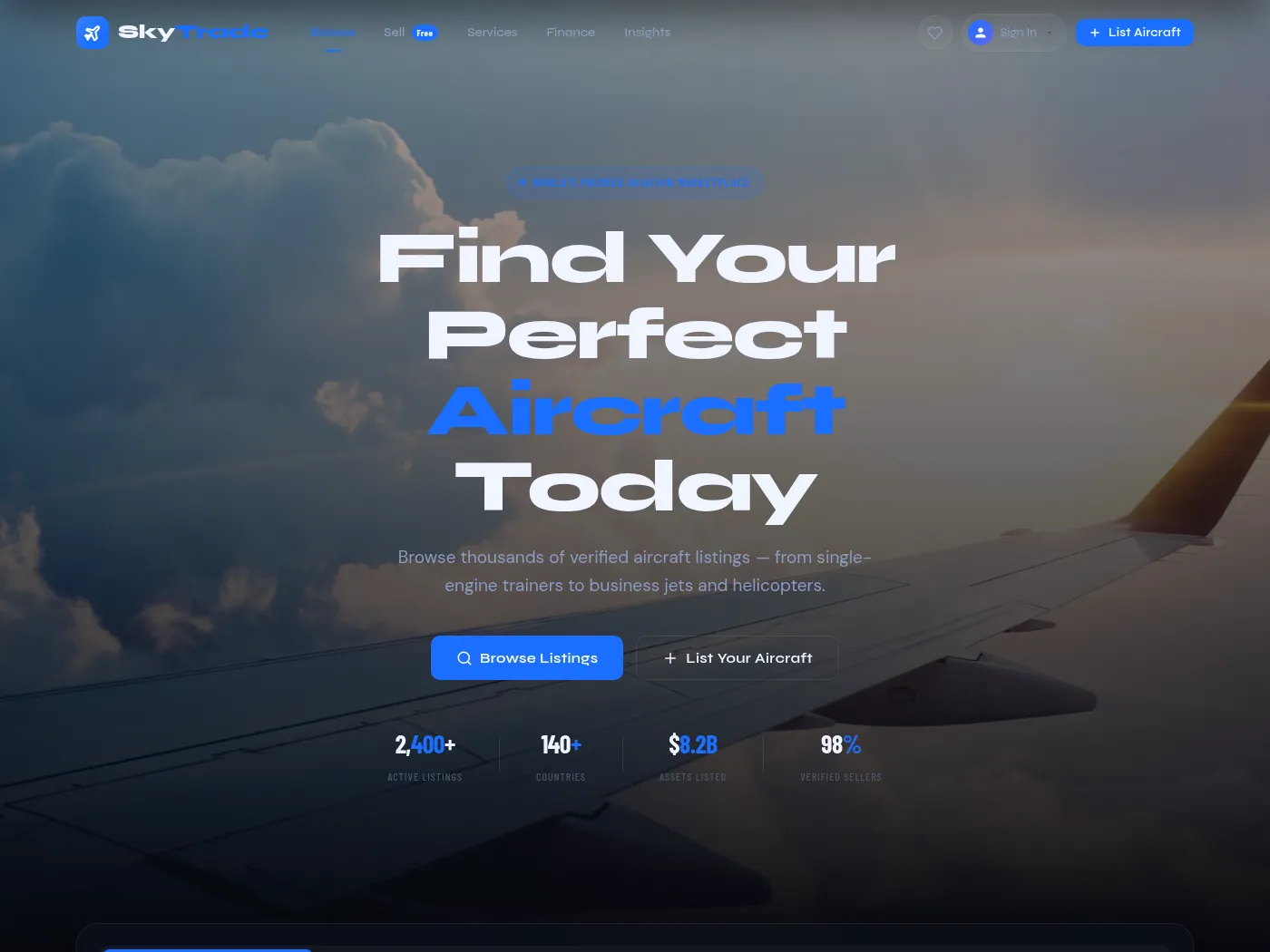 SkyTrade HTML Replica