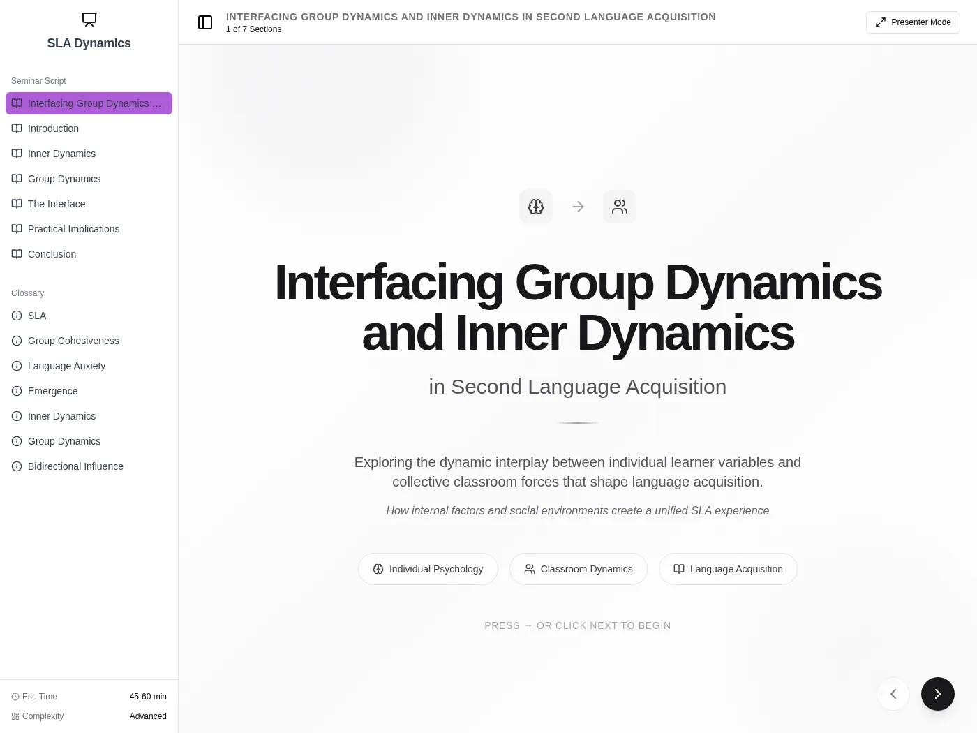 Second Language Dynamics Deck