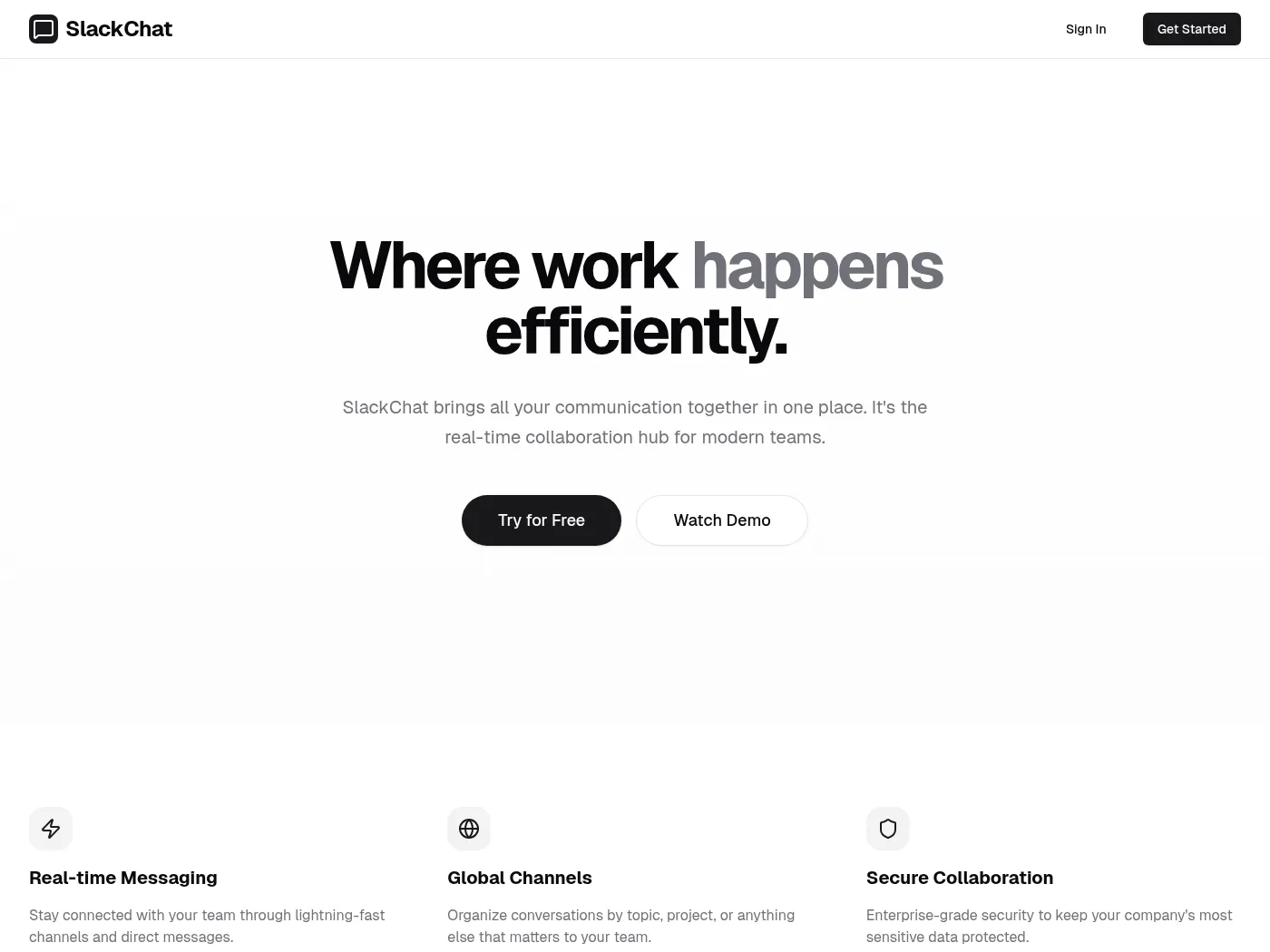 SlackChat Clone