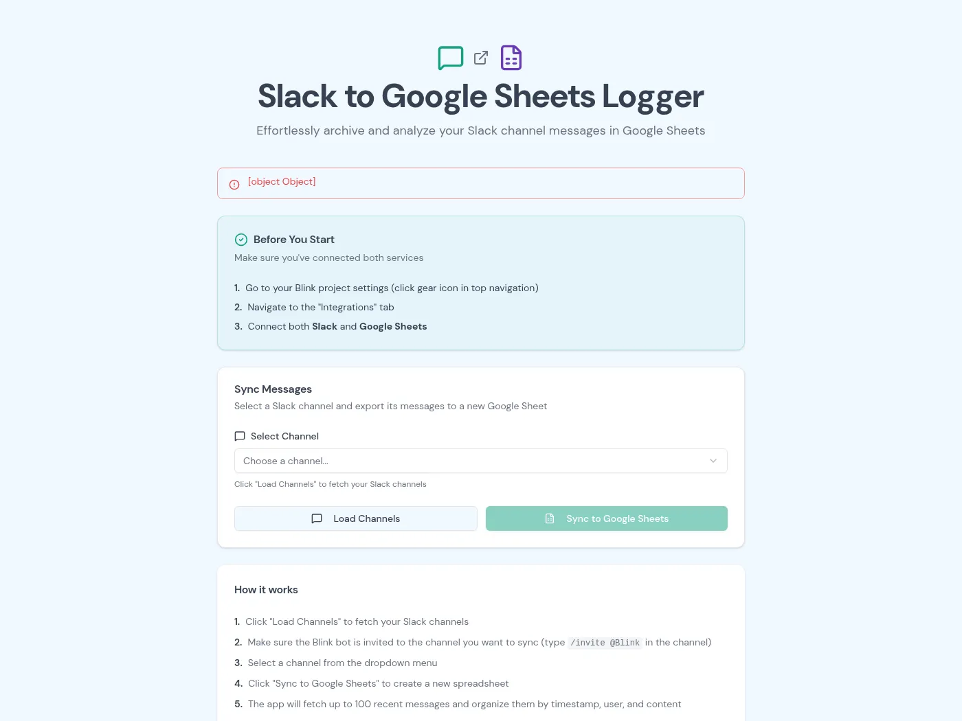 Slack to Google Sheets Logger