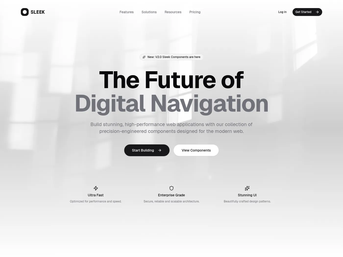 Sleek Navbar Component