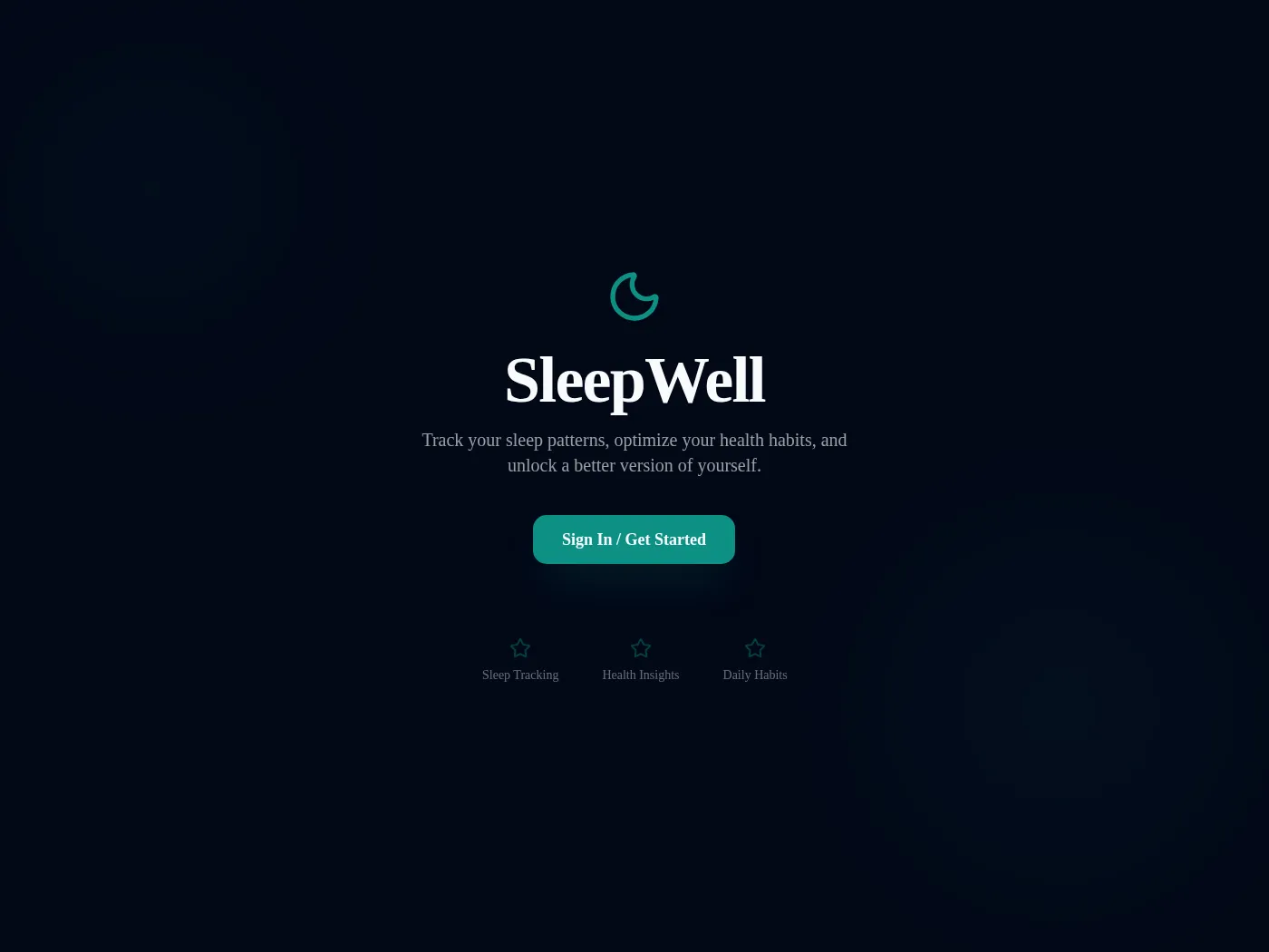 SleepWell Health Tracker