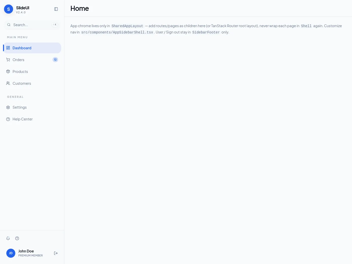 Slidebar UI Clone