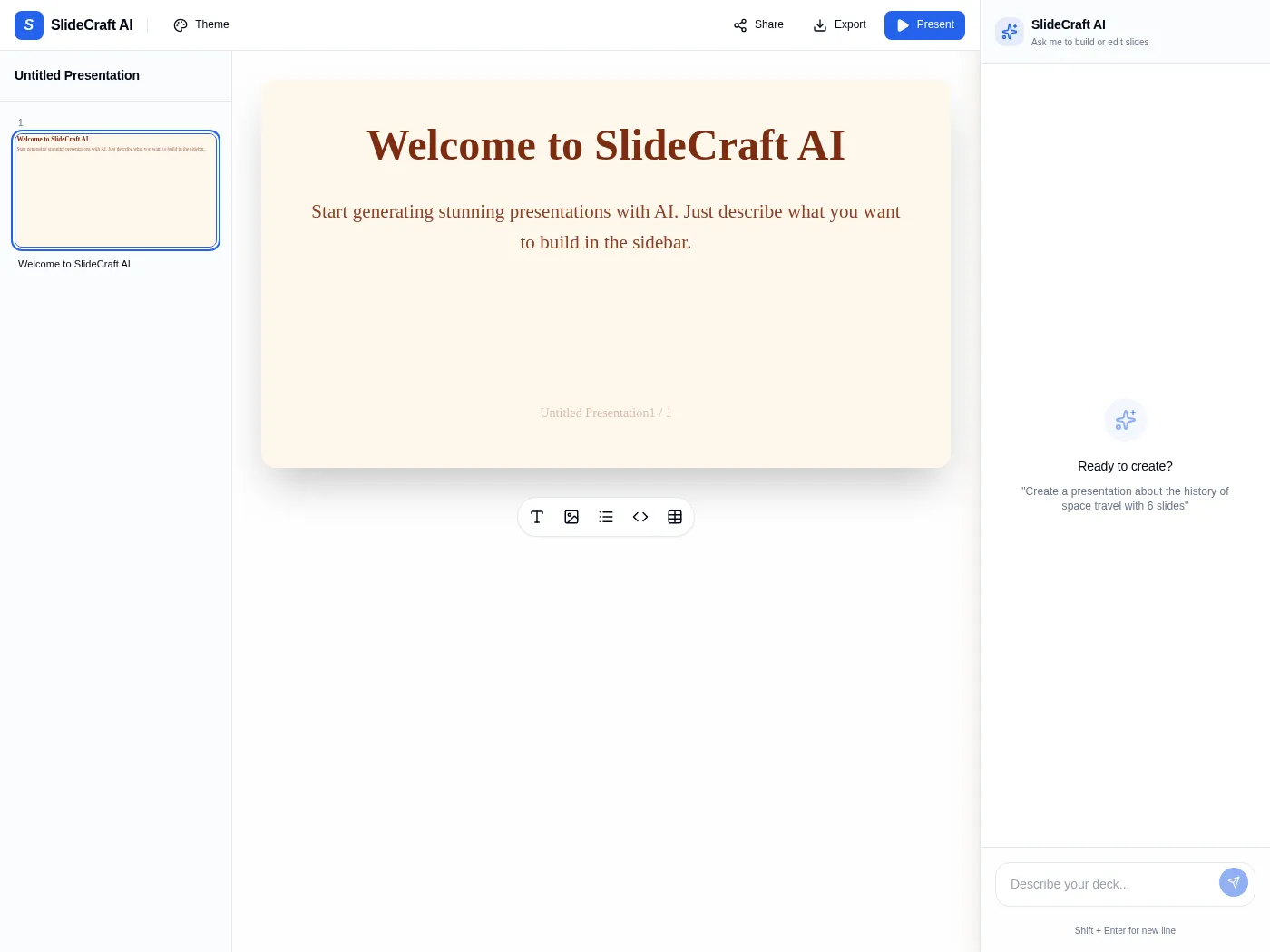 SlideCraft AI
