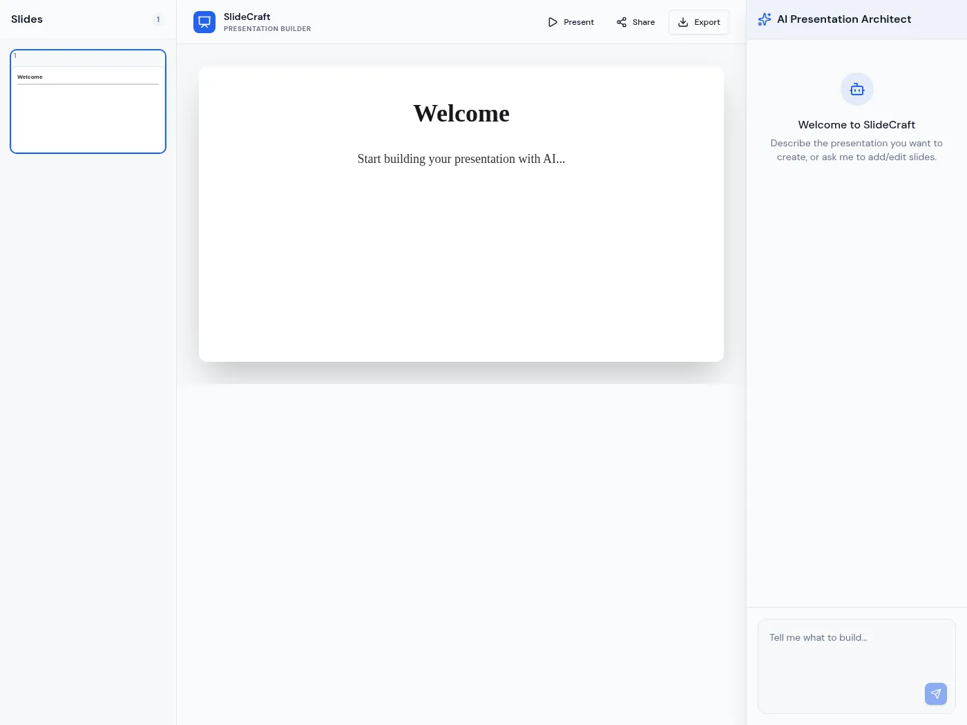 SlideCraft Presentation Builder
