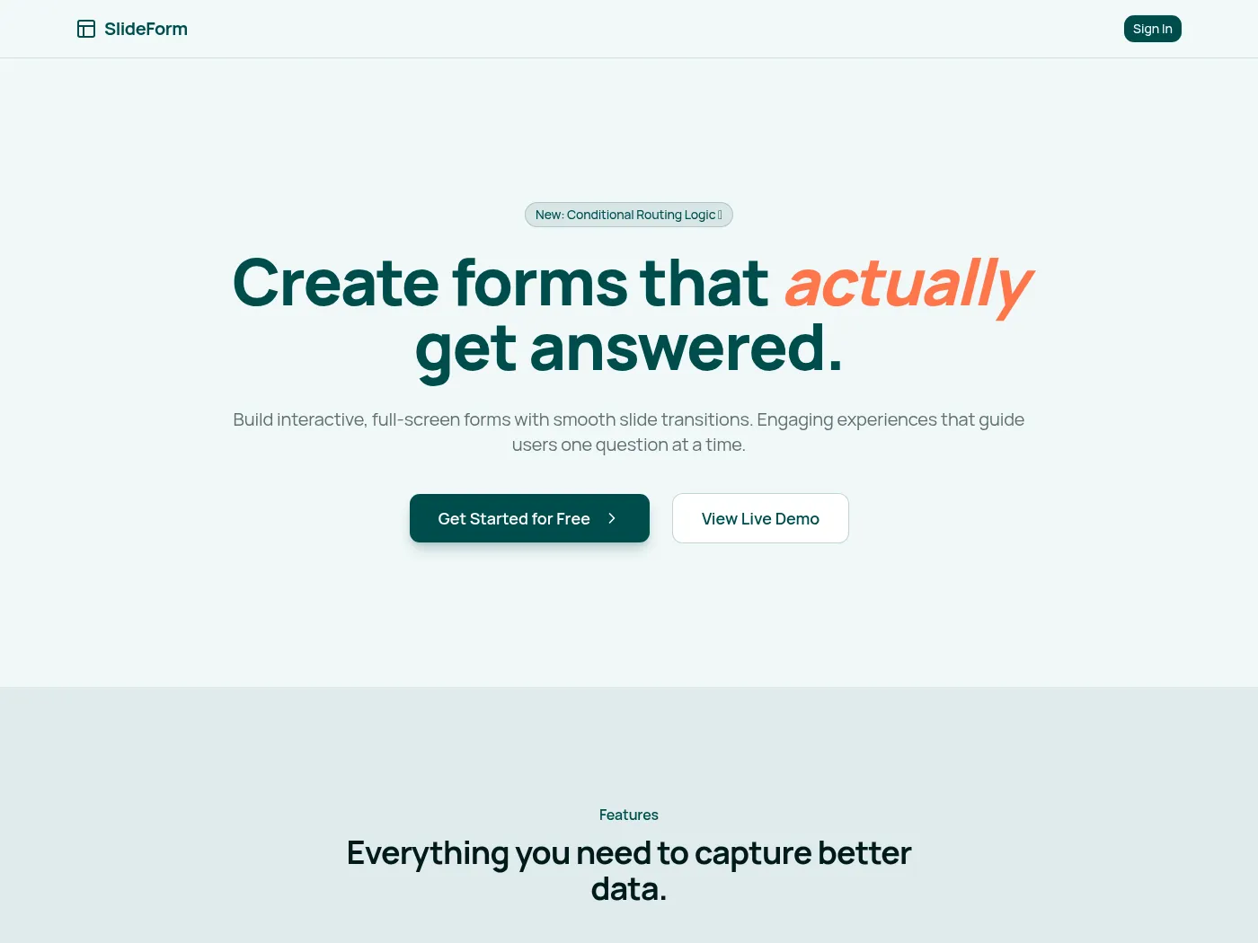 SlideForm Builder