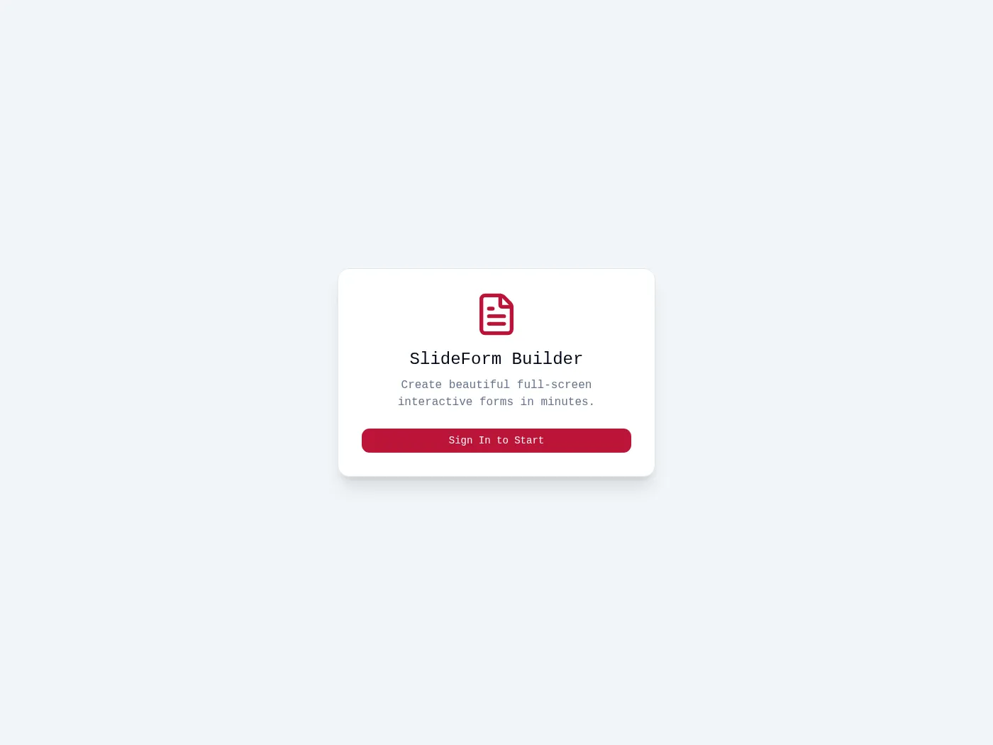 SlideForm Builder